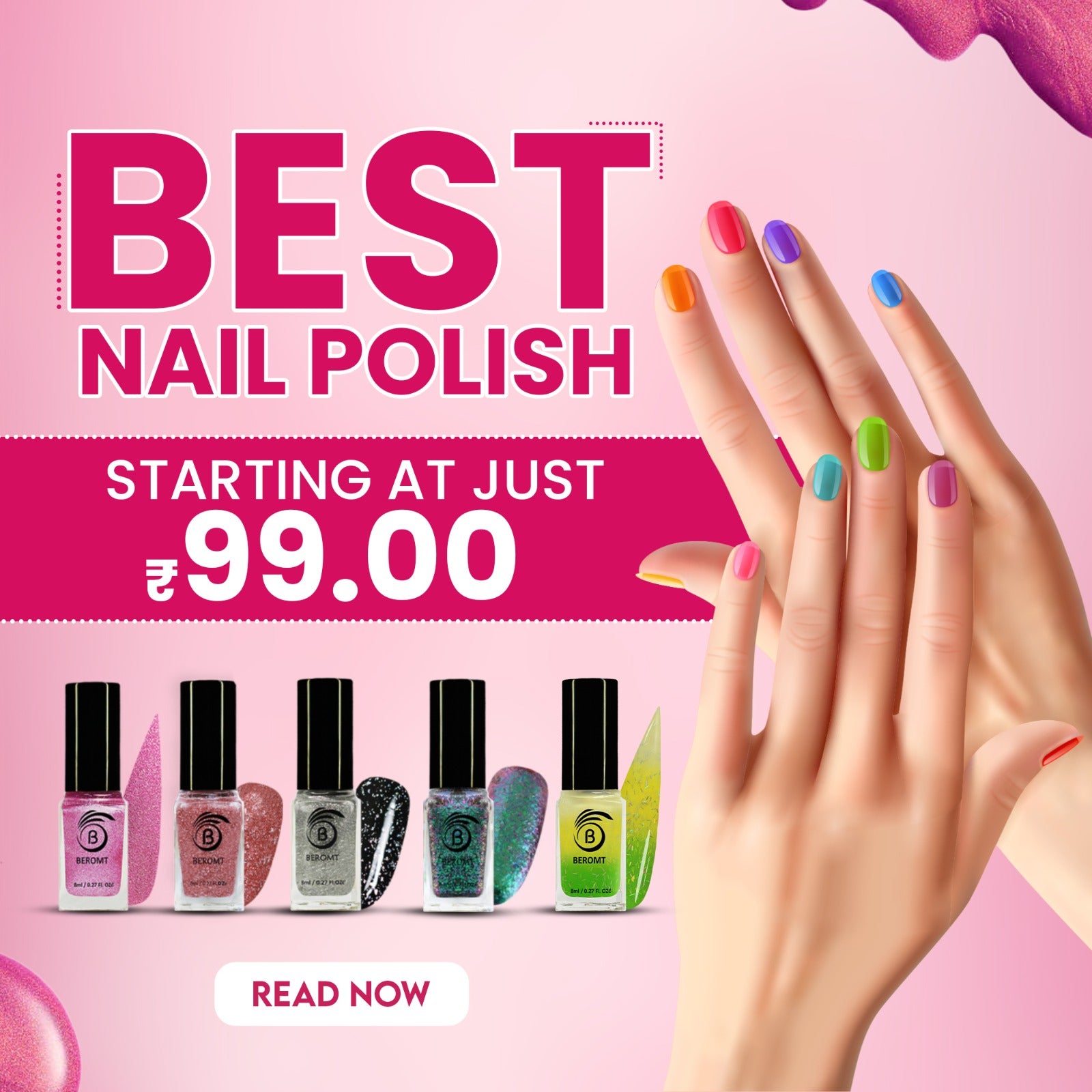 Best Nail Polish starting at just Rs.99/- – Beromt
